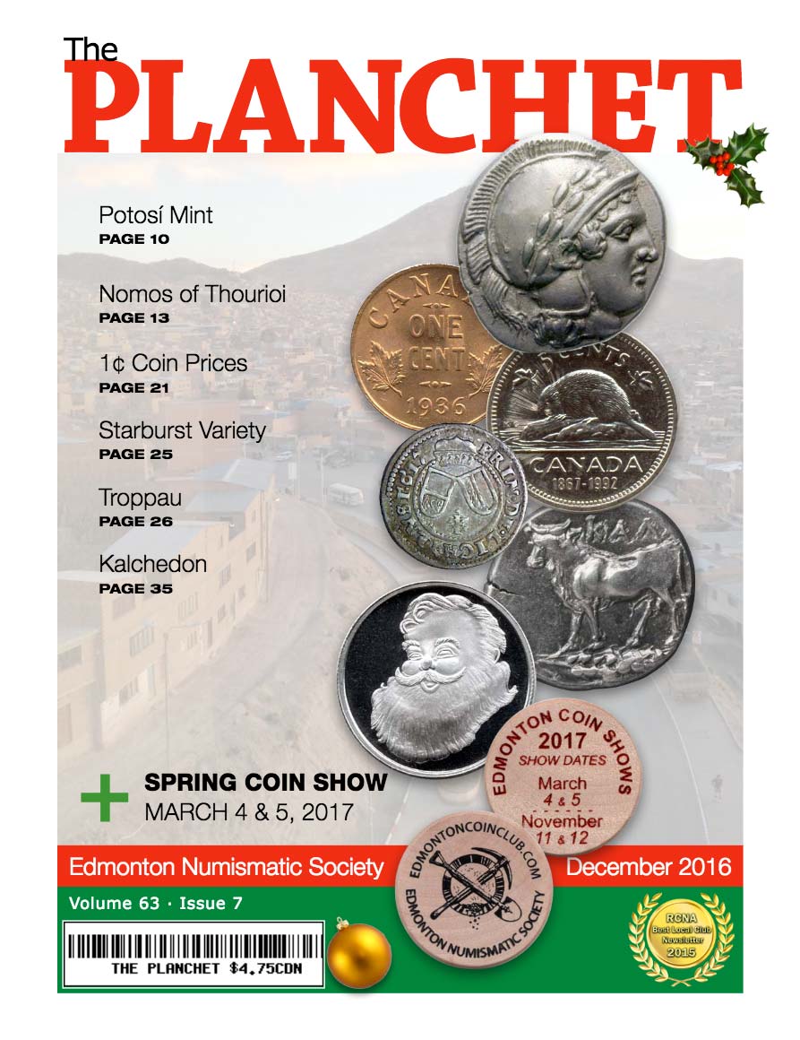 planchet_dec16 - Edmonton Numismatic Society