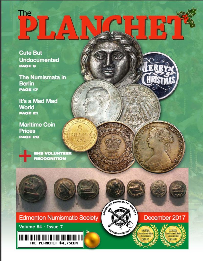 planchet_dec17 - Edmonton Numismatic Society