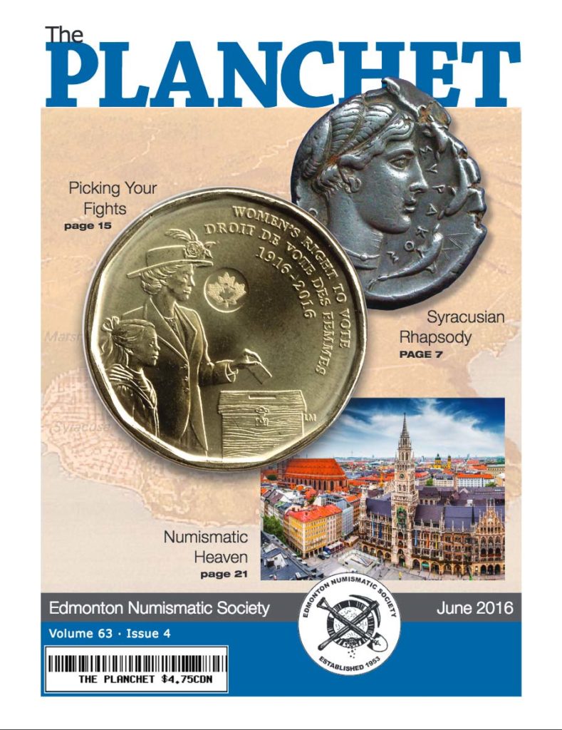 planchet_jun16 - Edmonton Numismatic Society